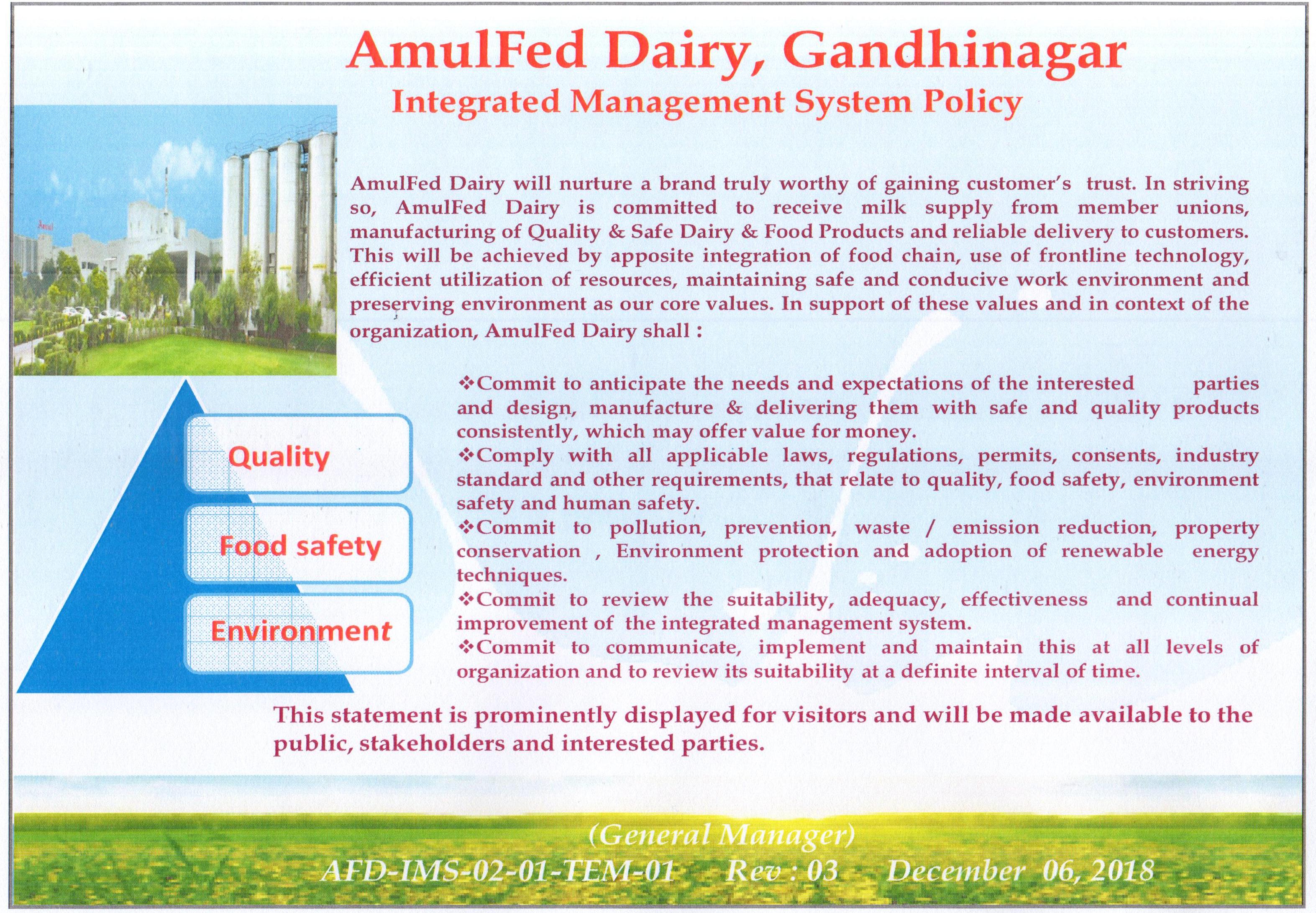 Welcome to Amul Plant Visit, Official Website